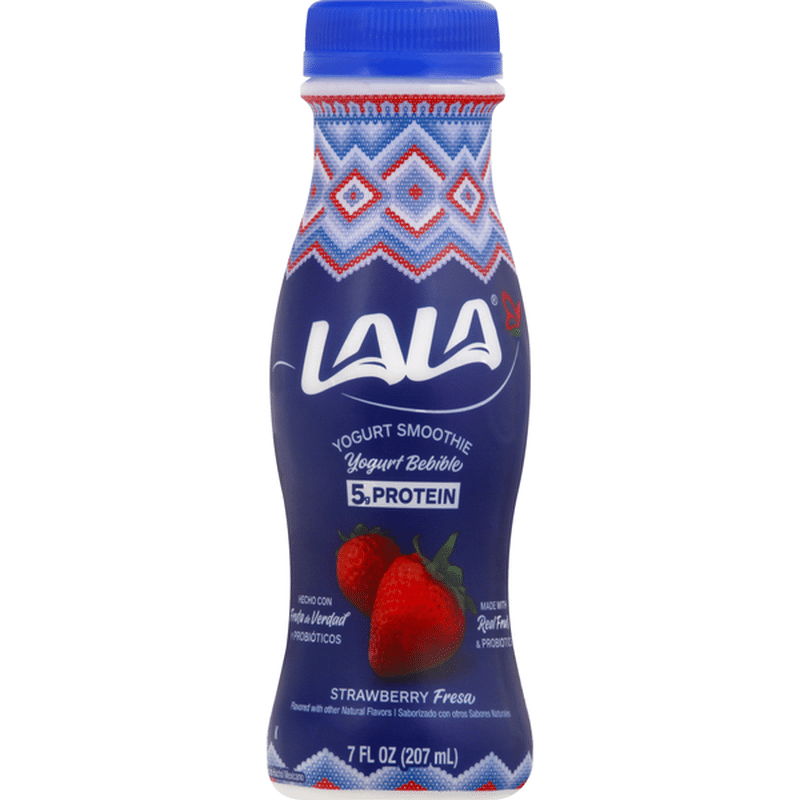 Lala Wild Strawberry Yogurt Smoothie with Probiotics (207 ml) - Instacart