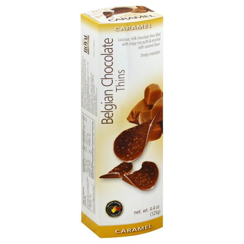 Royal Chocolates Milk Chocolate, Belgian, Caramel, Thins (4.4 oz ...