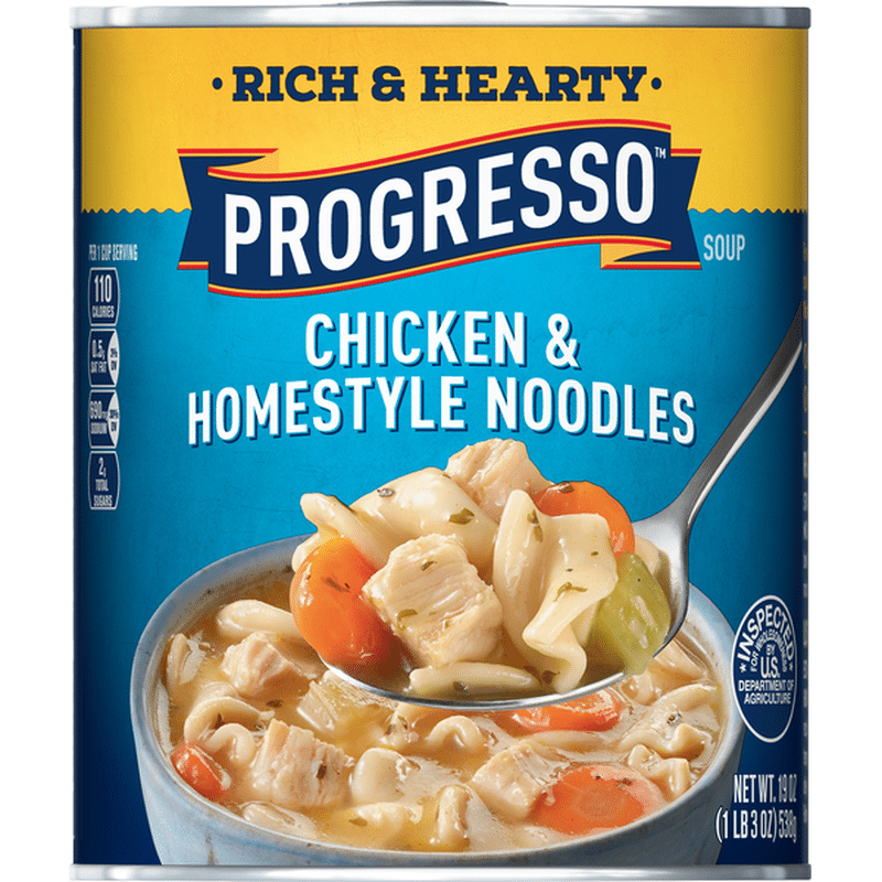 Progresso Soup, Chicken & Homestyle Noodles, Rich & Hearty (19 oz) - Instacart