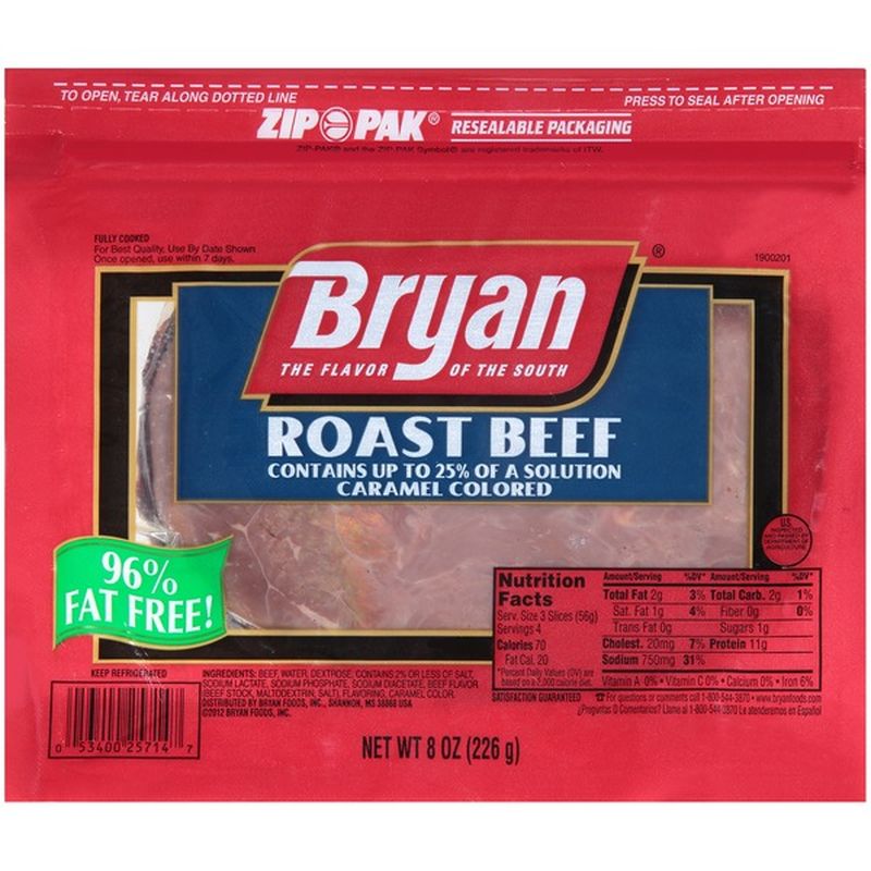 Bryan Roast Beef (8 oz) - Instacart