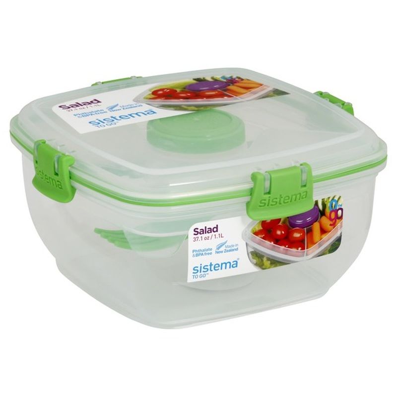 Sistema Food Storage Container, Salad, 37.1 Ounce (1 each) - Instacart