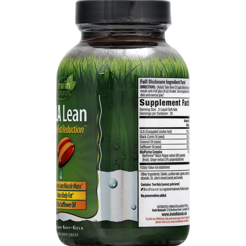 Irwin Naturals CLA Lean, Liquid Soft-Gels (80 each) Delivery or Pickup ...
