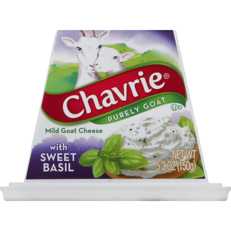 Chavrie Goat Cheese, Mild, with Sweet Basil (5.3 oz) - Instacart
