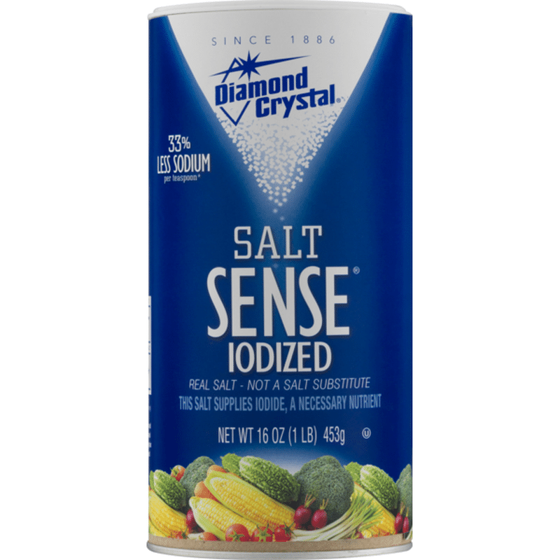 Diamond Crystal Salt Sense Iodized (16 oz) - Instacart