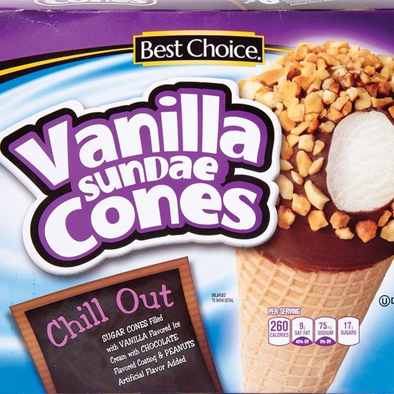 Best Choice Vanilla Sundae Cones (6 ct) - Instacart