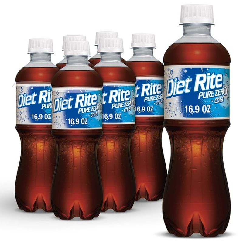 Diet Rite Pure Zero Cola (16.9 fl oz) - Instacart