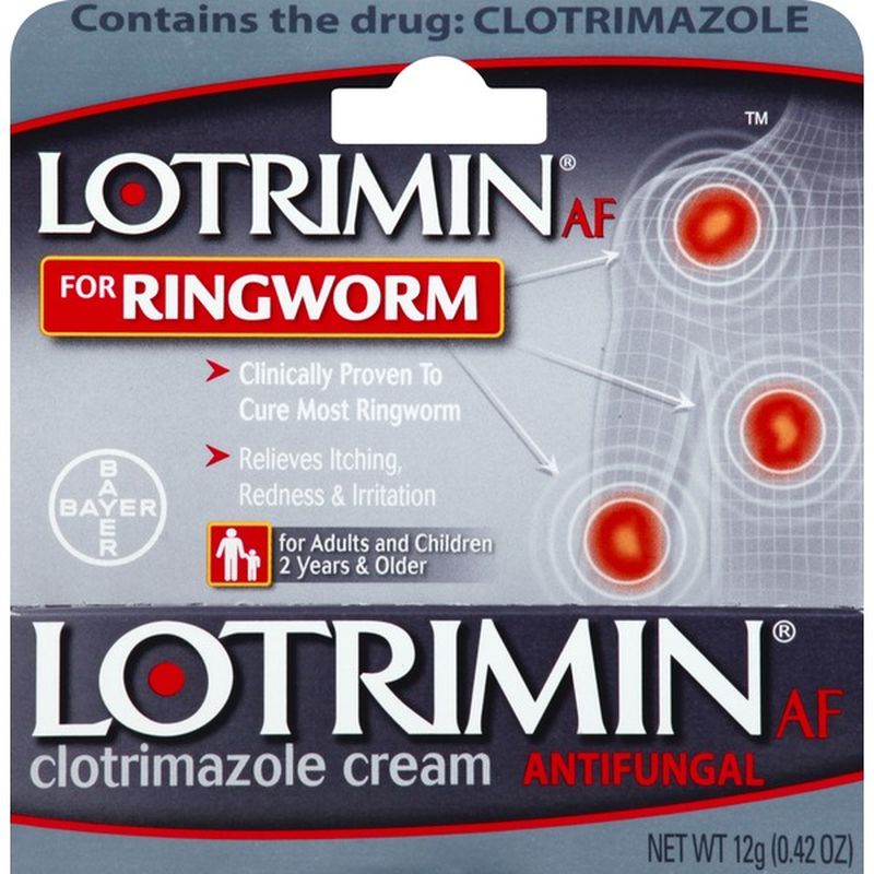 Lotrimin Clotrimazole Cream Antifungal For Ringworm 2 Years And Older 042 Oz From Fred