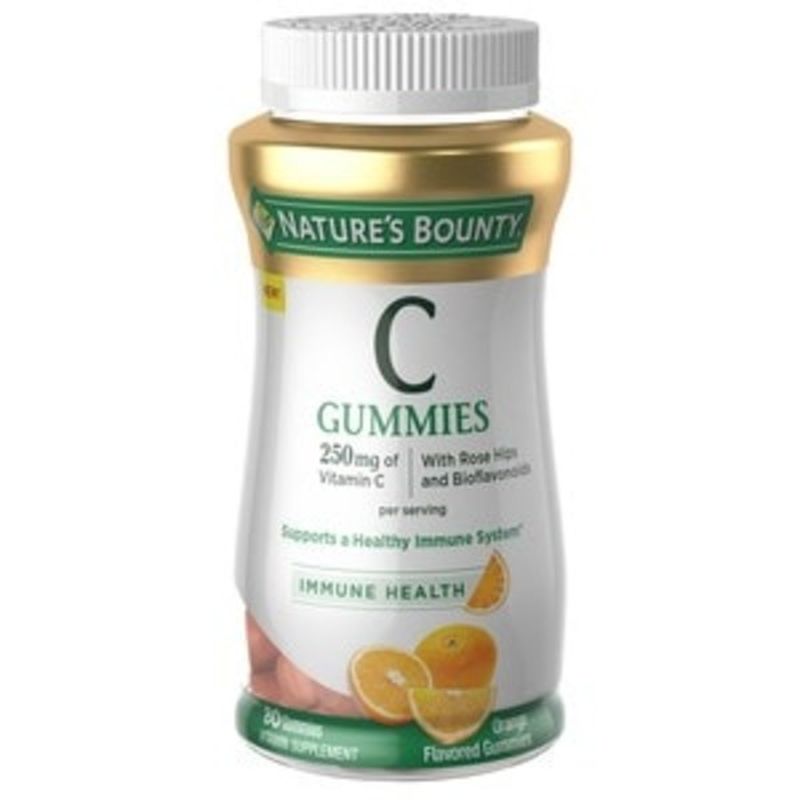 Nature's Bounty Vitamin C, 250 mg, Gummies, Orange Flavored (80 each ...