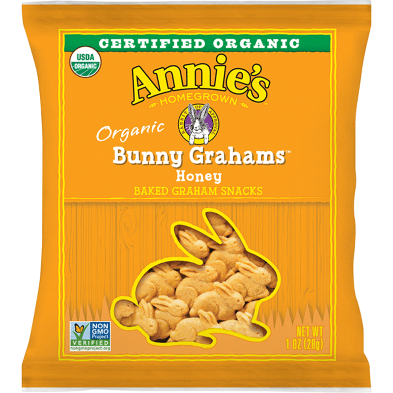 Annie's Bunny Grahams Organic Honey Whole Grain Graham Snacks (1 oz ...
