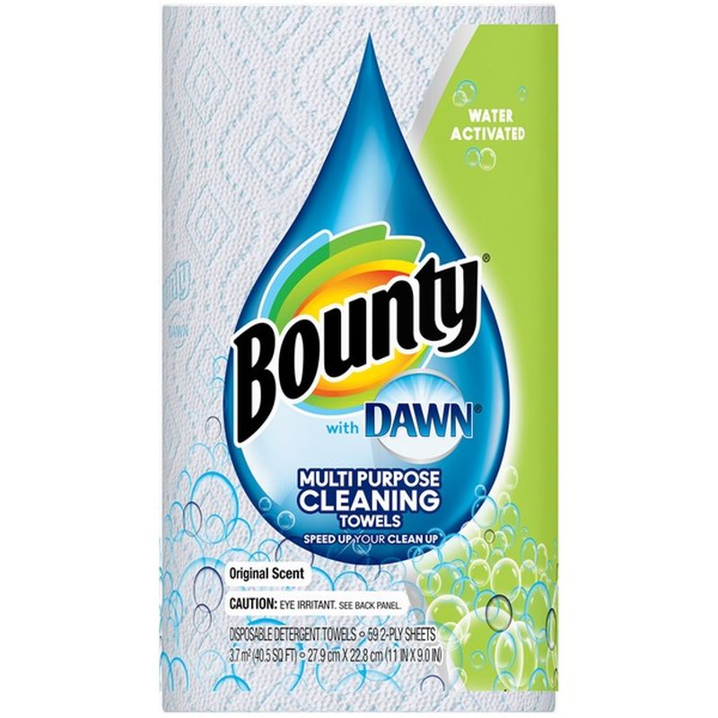 Bounty With Dawn Disposable Detergent Towels (each) - Instacart
