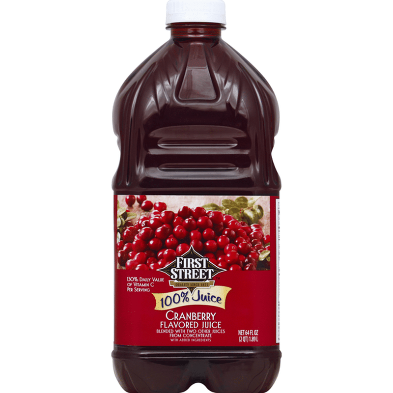 First Street 100% Juice, Cranberry (64 oz) - Instacart