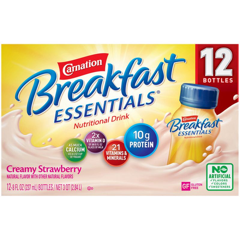 Carnation Breakfast Essentials Creamy Strawberry (8 oz) - Instacart