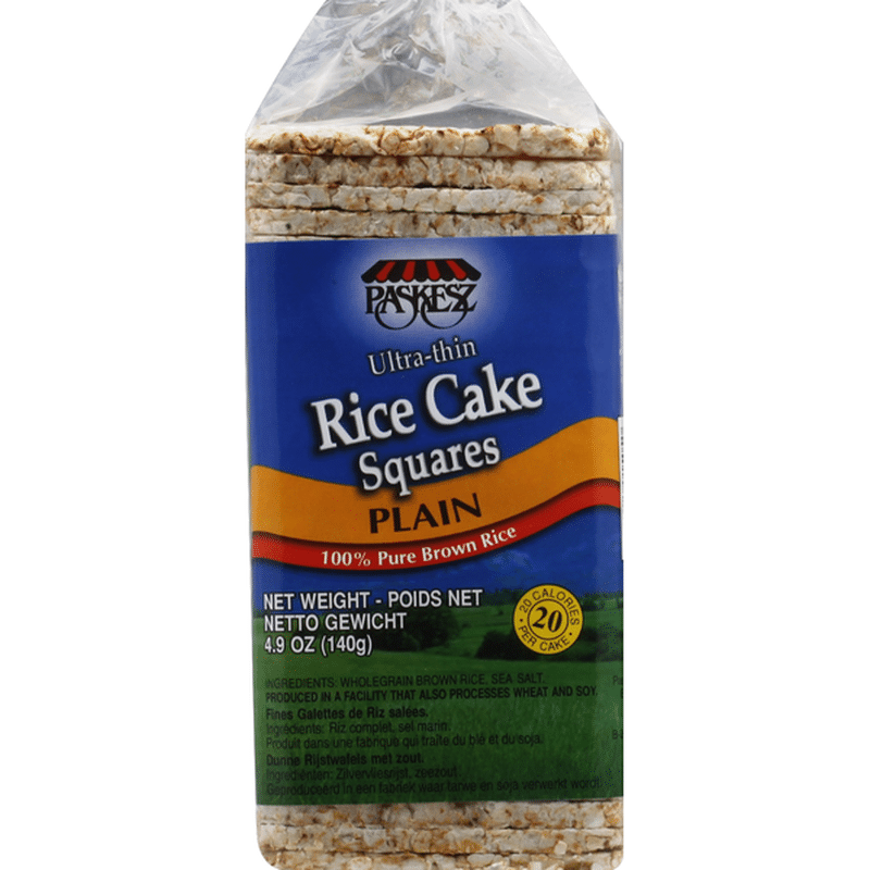 Paskesz Rice Cake Squares, Ultra-Thin, Plain (4.9 oz) - Instacart