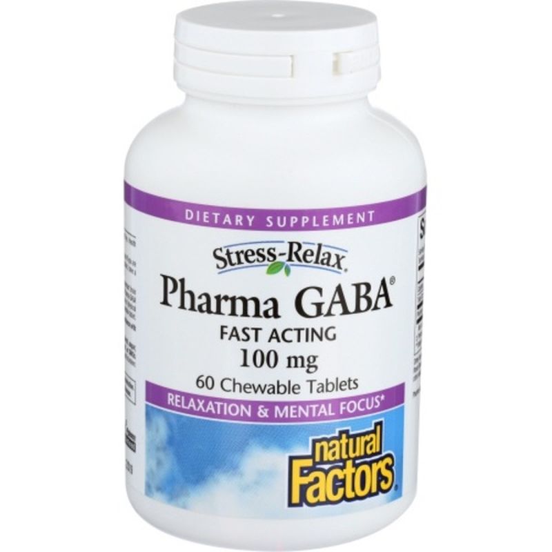 Natural Factors Pharma GABA, 100 mg, Chewable Tablets (60 each) - Instacart