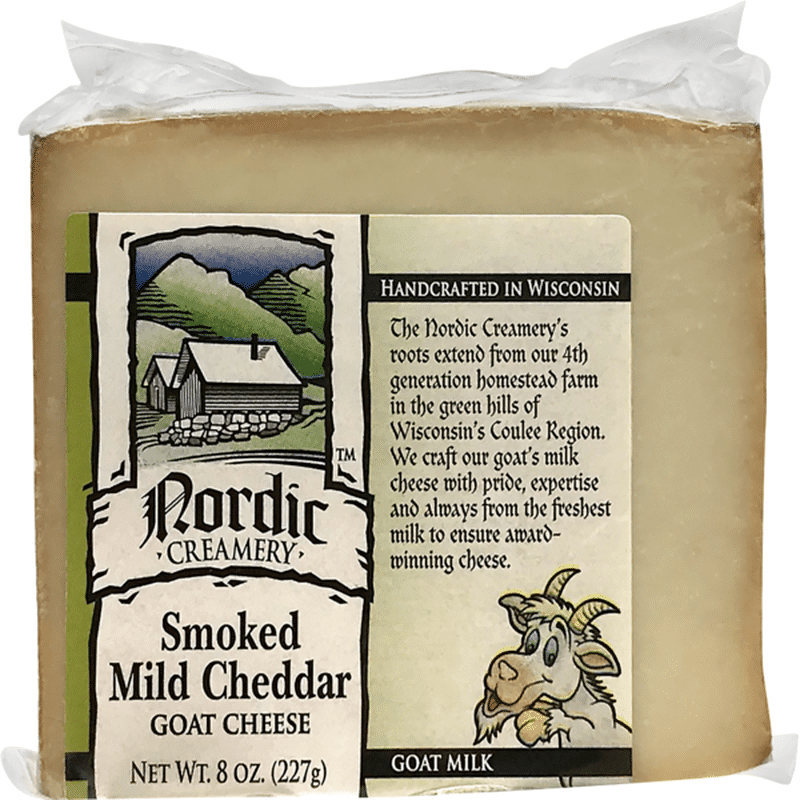 Nordic Creamery Smoked Mild Cheddar Goat Cheese (8 oz) - Instacart