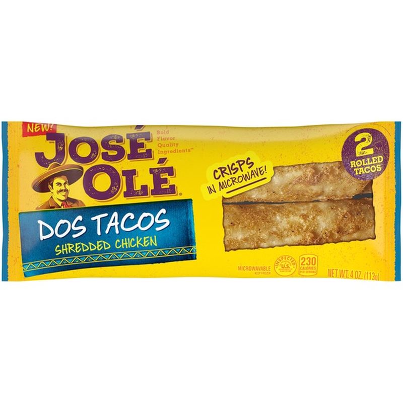 Jose Ole José Olé Shredded Chicken Tacos José Olé Shredded Chicken Tacos 2 Ct Instacart