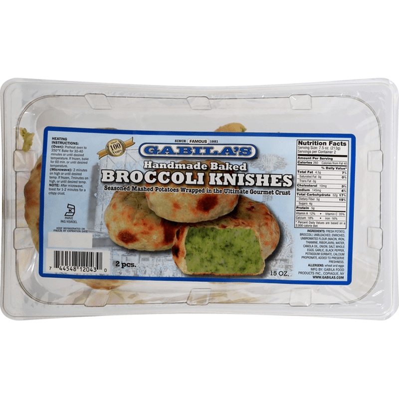 Gabilas Knishes, Broccoli, Baked, Handmade (2 each) - Instacart