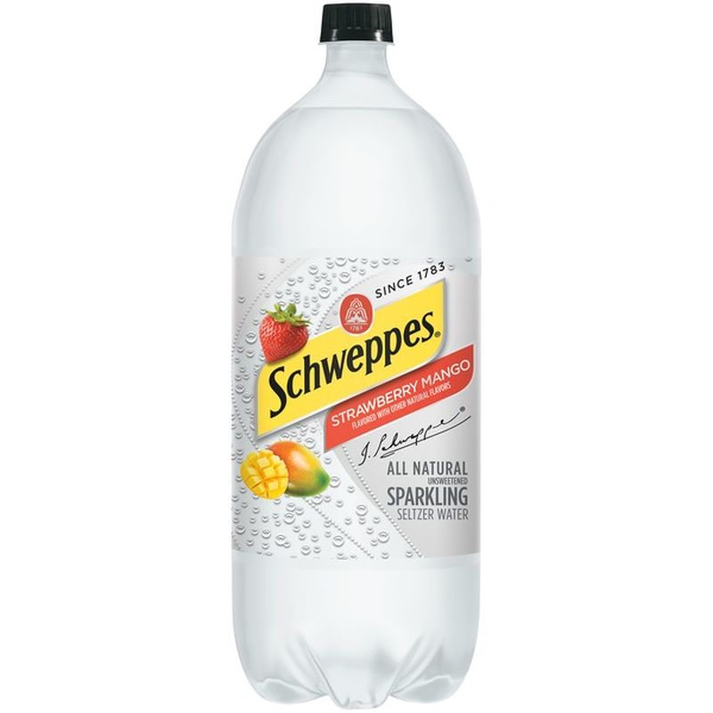 Schweppes Strawberry Mango Sparkling Seltzer Water (1 L) - Instacart