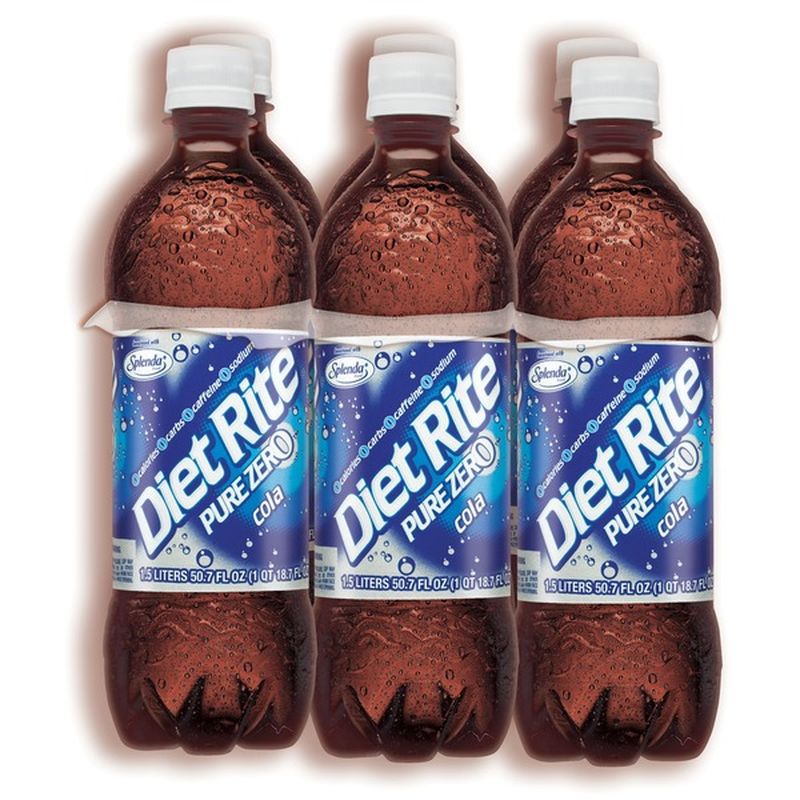 Diet Rite Pure Zero Cola (16.9 fl oz) - Instacart