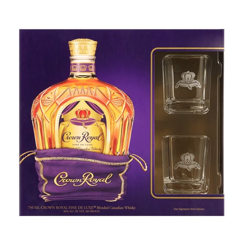 Crown Royal Fine De Luxe Blended Canadian Whisky with Two Signature ...