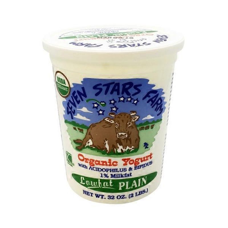 Seven Stars Farm Low Fat Organic Yogurt, Plain (32 oz) - Instacart