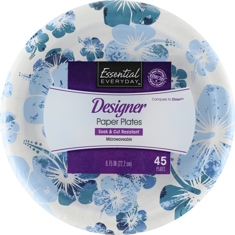 Essential Everyday Paper Plates, Designer, 8.75 Inch (45 each) - Instacart