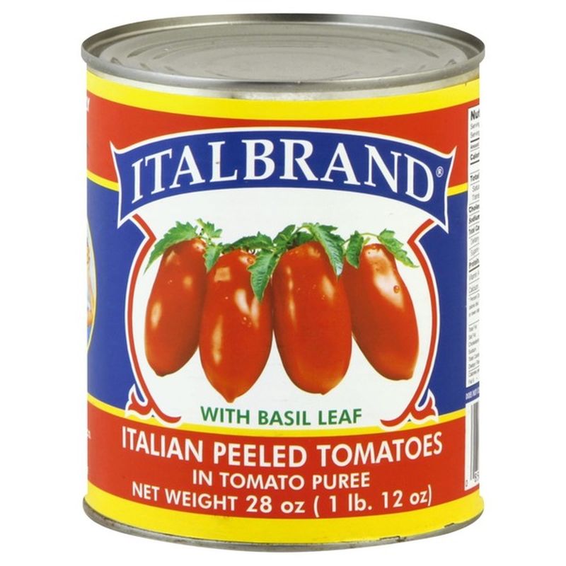 Italbrand Tomatoes, Peeled, Italian, in Tomato Puree (28 oz) - Instacart