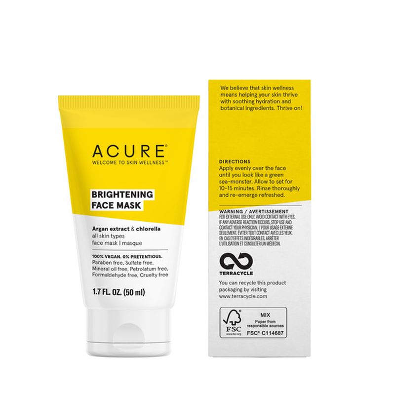 ACURE Brightening Face Mask (1.7 oz) - Instacart