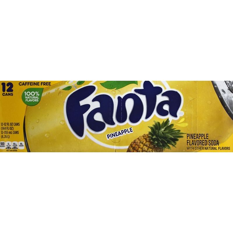 Fanta Pineapple Soda Fruit Flavored Soft Drink (12 fl oz) - Instacart