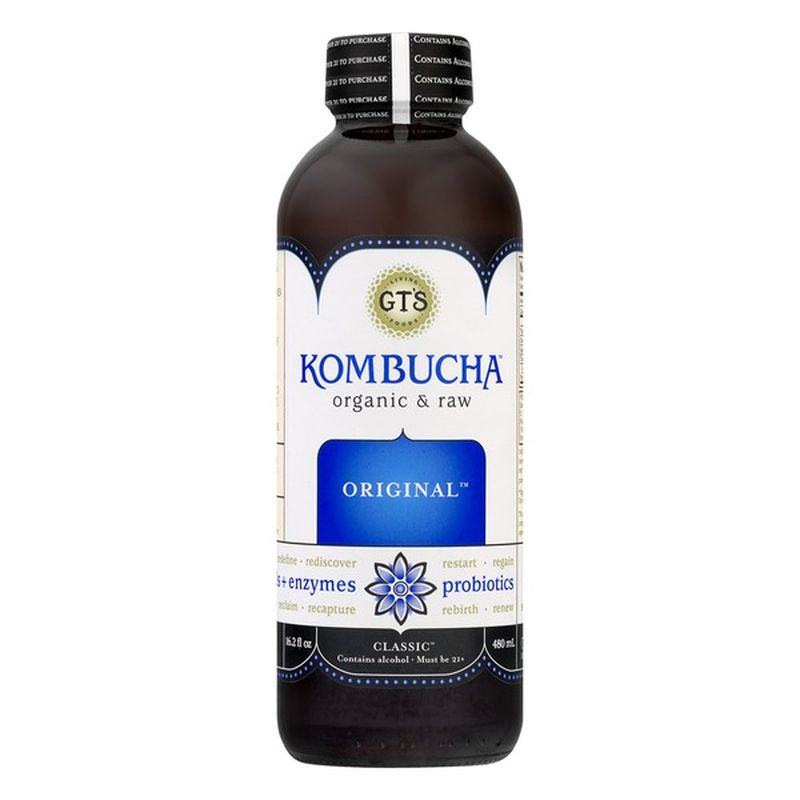 GTS Living Foods Kombucha, Classic, Original (16 fl oz) - Instacart