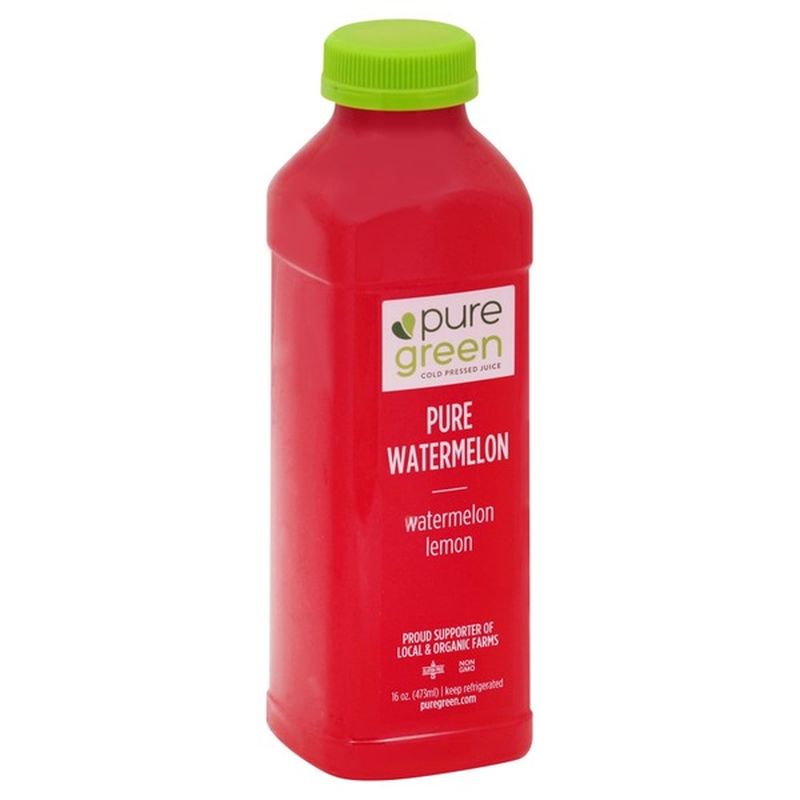 Pure Green 100% Juice, Pure Watermelon (16 oz) - Instacart