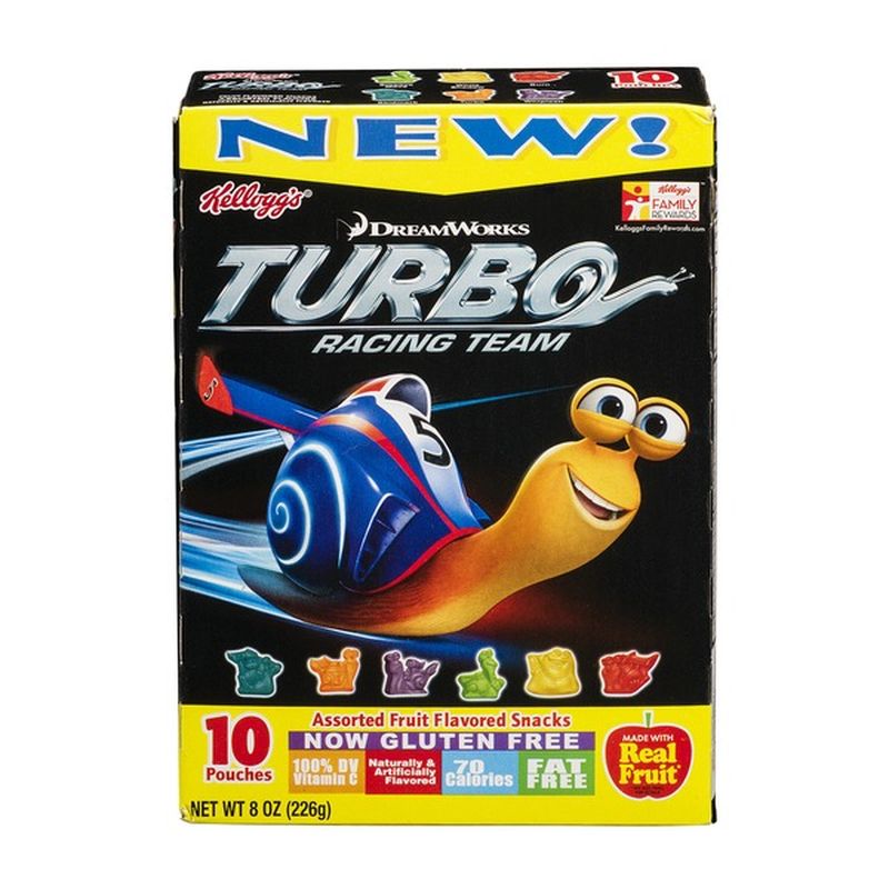 Kellogg's DreamWorks Turbo Racing Team Assorted Fruit Flavored Snacks ...