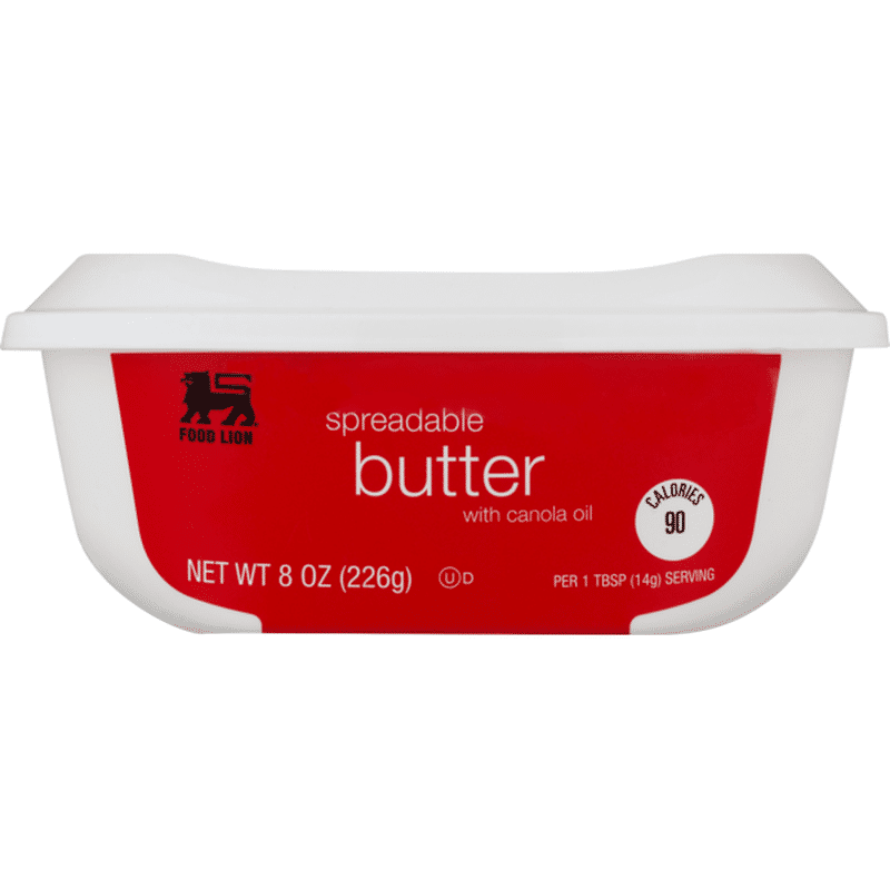 Food Lion Butter, with Canola Oil, Spreadable, Tub (8 oz) - Instacart