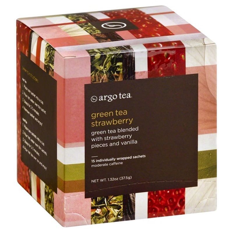 Argo Tea Green Tea, Strawberry, Sachets (15 each) - Instacart