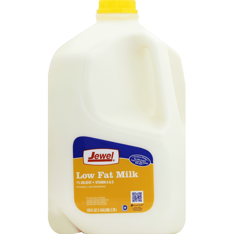 Jewel Milk, Low Fat, 1% Milkfat (128 oz) - Instacart
