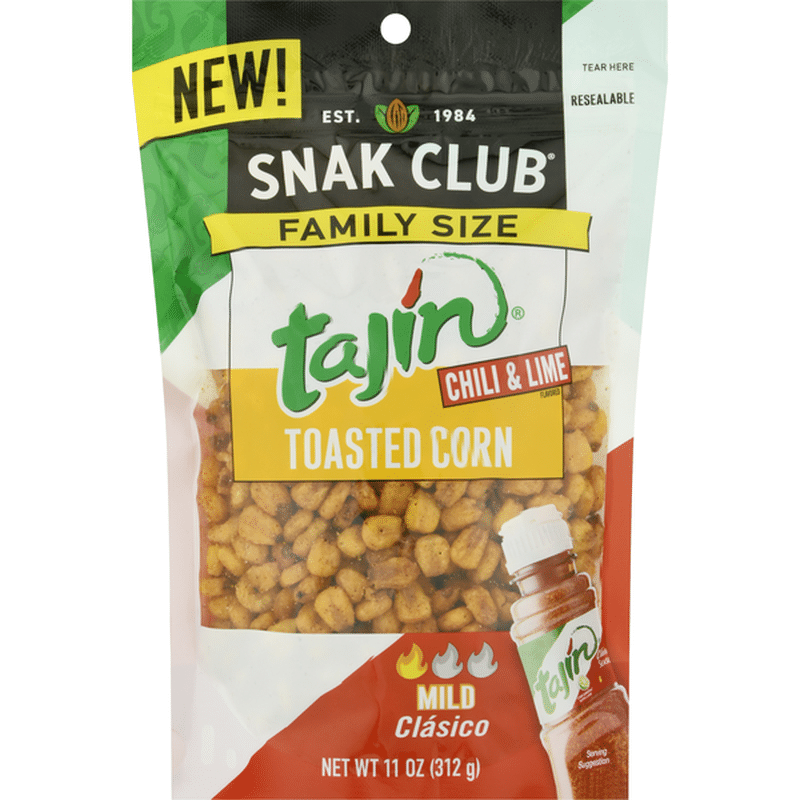 Snak Club Toasted Corn, Tajin, Chili & Lime Flavored, Mild, Family Size ...