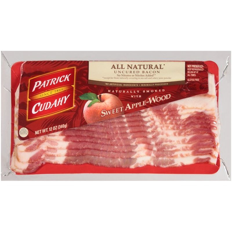 Patrick Cudahy All Natural Uncured Bacon Bacon (12 oz) - Instacart