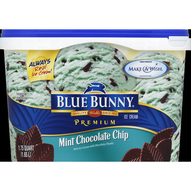 Blue Bunny Ice Cream, Mint Chocolate Chip (1.75 qt) - Instacart