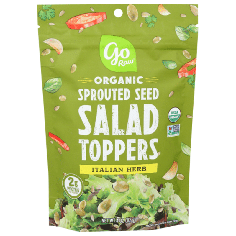 Go Raw Salad Toppers, Organic, Sprouted Seed, Italian Herb (4 oz ...