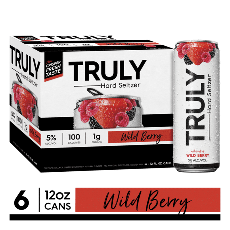 TRULY Hard Seltzer Wild Berry, Spiked & Sparkling Water (12 fl oz ...