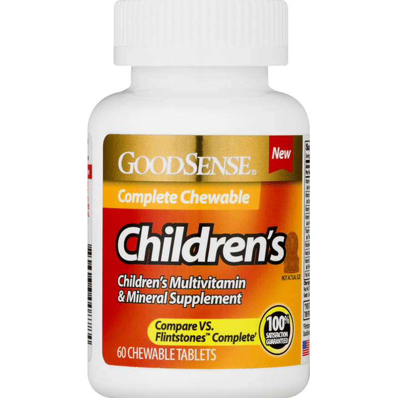 GoodSense Multivitamin & Mineral, Complete, Chewable Tablets, Children ...