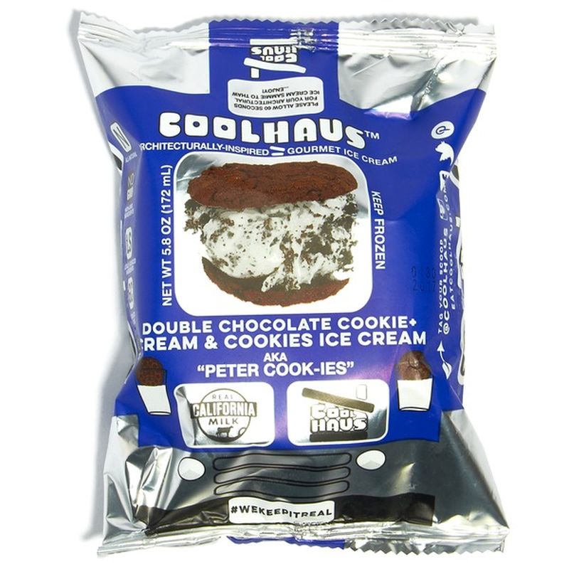 Coolhaus Ice Cream Sandwich, Cookies & Cream (5.8 oz) - Instacart