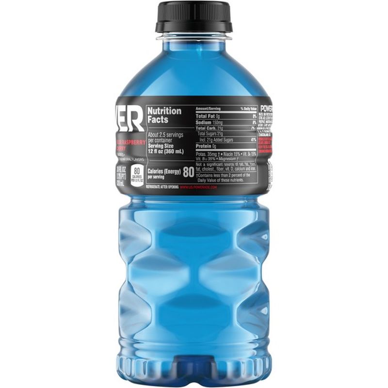 Powerade Blue Raspberry Cherry, Ion4 Electrolyte Enhanced Fruit ...