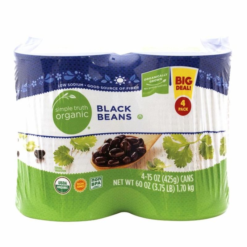 Simple Truth Organic Black Beans, 4 Pack (4 each) - Instacart