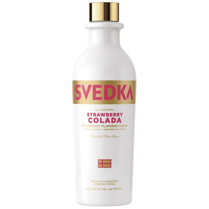 SVEDKA Strawberry Colada Flavored Vodka (375 ml) - Instacart