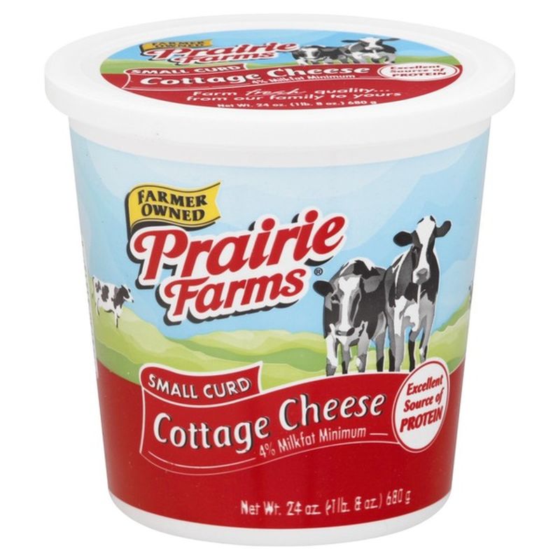 Prairie Farms Cottage Cheese, Small Curd, 4% Milkfat Minimum (24 oz ...