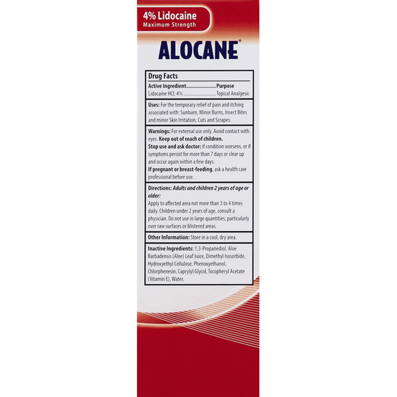 Alocane Maximum Strength Emergency Burn Gel (2.5 oz) - Instacart