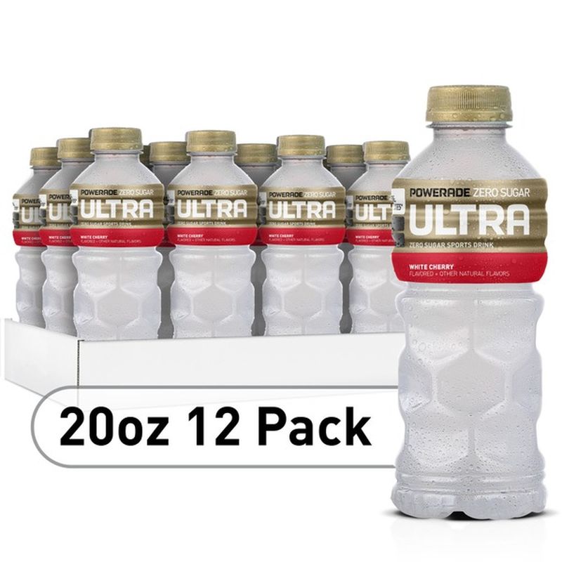Powerade Ultra, White Cherry, Zero Sugar Sports Drink W/ 50+% More Ion4 ...