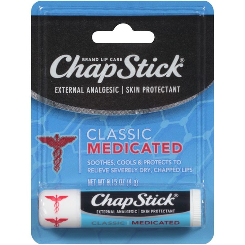Chapstick External Analgesic Skin Protectant Classic Medicated (0.15 oz ...