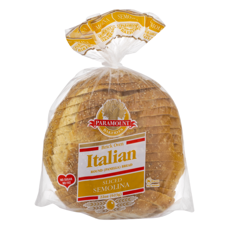 Paramount Bakeries Sliced Italian Round Bread Semolina (22 oz) Delivery ...